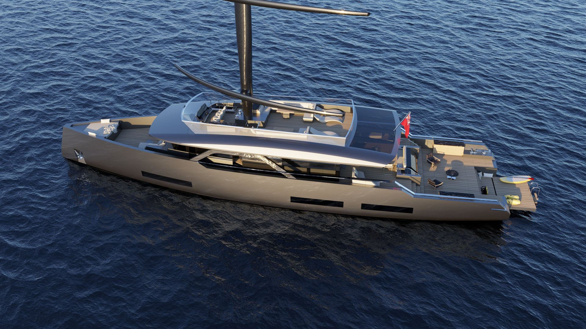 Dixon Yacht Design presents 33m DynaRig concept Mini Juno